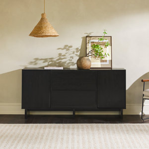 Ebern Designs Minimalist 63" 2-Door Sideboard with Beveled Drawers & Reviews | Wayfair